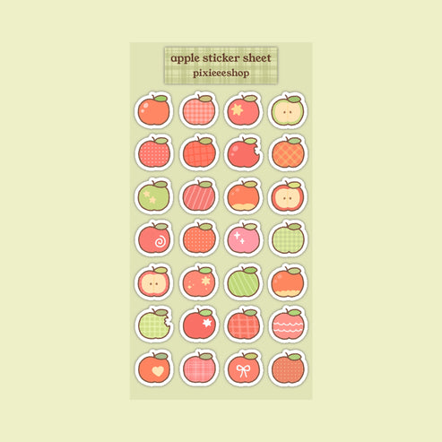 Apples Sticker Sheet – pixieeeshop